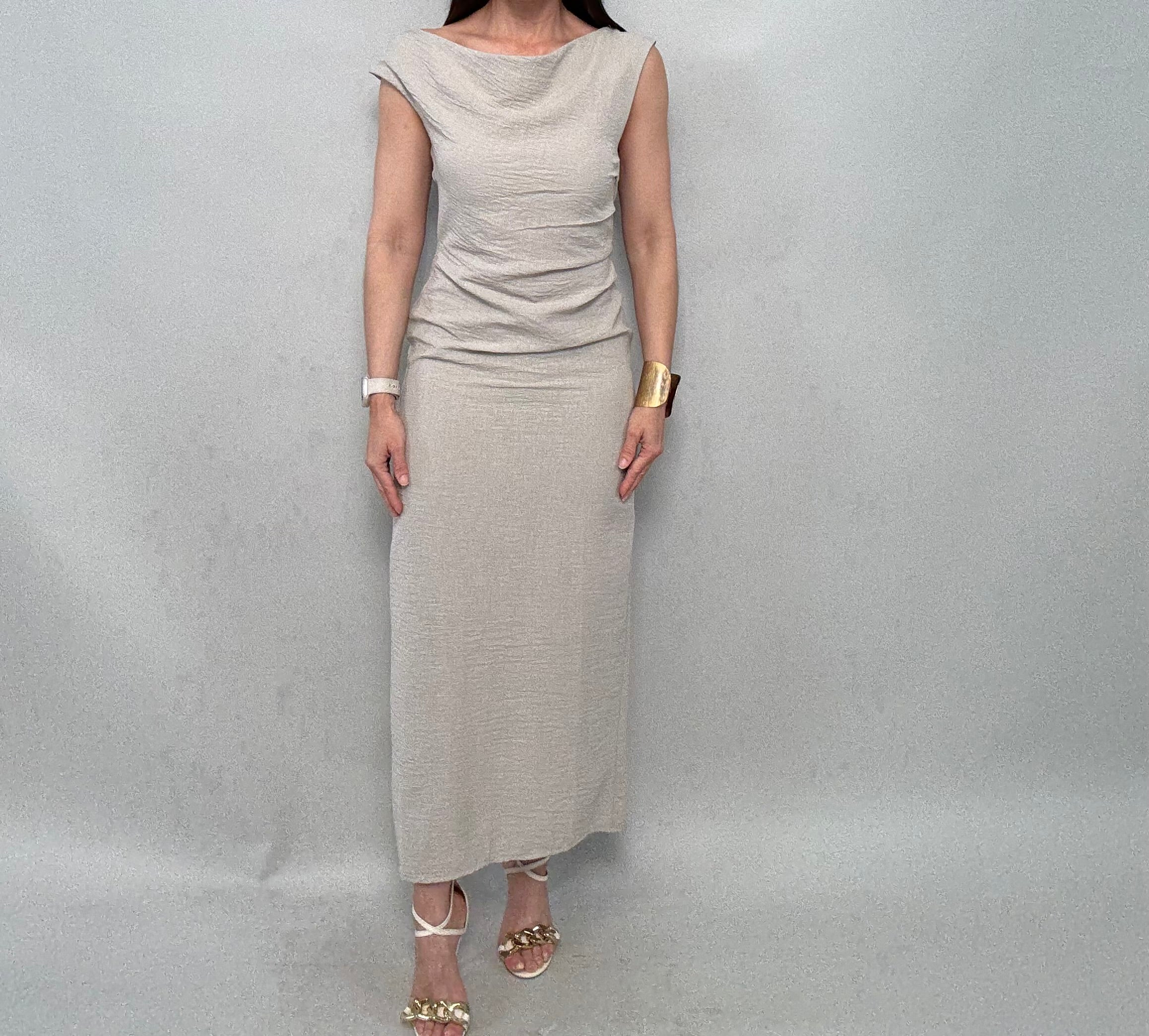 Marielys Draped Maxi Dress – Runway Skirts